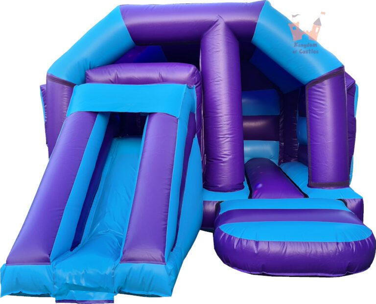 Purple & Blue Bouncy Castle Slide (Disco Ready) - Kingdom of Castles ...