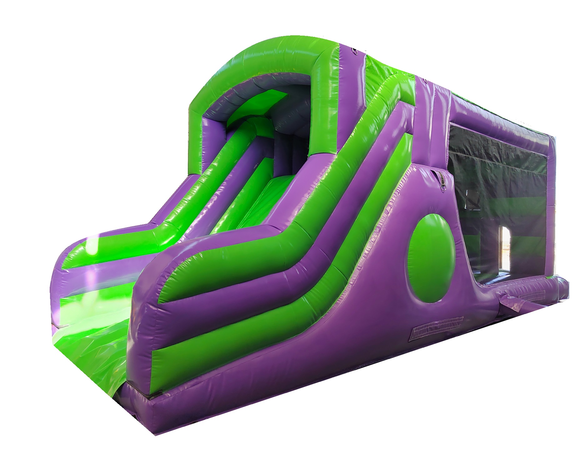 29ft Disco Ready Obstacle Course - Kingdom of Castles Bouncy Castle, Soft Play & Hot Tub Hire