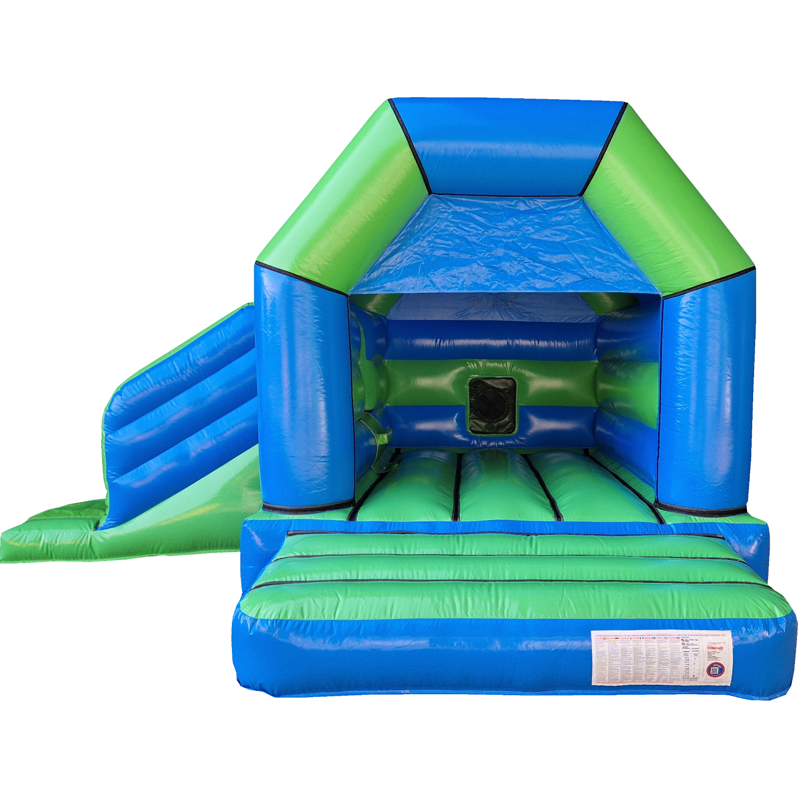 Blue & Green Bouncy Castle Slide - Kingdom of Castles, Farnborough