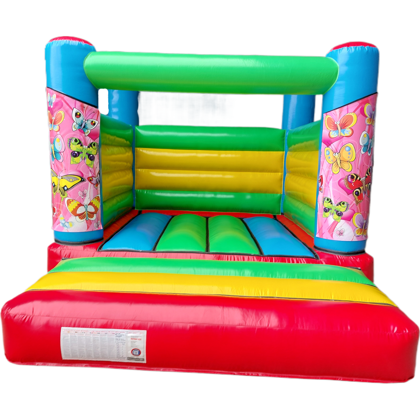 Butterflies Multicolour Low Height Bouncy Castle - Kingdom of Castles ...