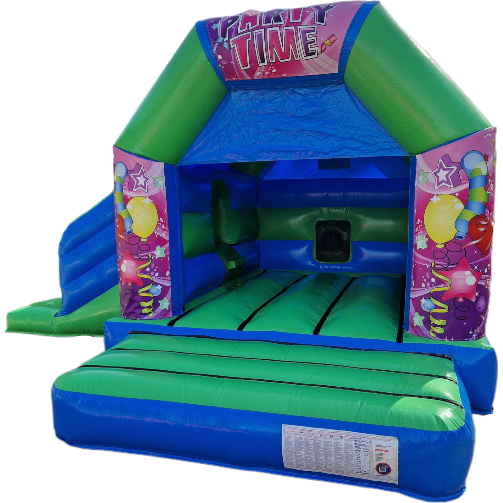 Balloons (Party Time Pink) Bouncy Castle Slide (Disco Ready) - Kingdom ...